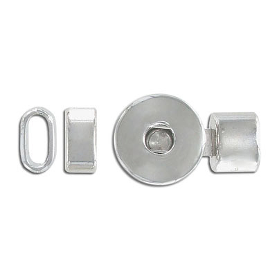 Snap clasp, 19mm, inside diameter 4.5x10mm, zamak (zink alloy), antique ...