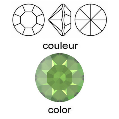 BULK - EN GROS! Preciosa machine cut chaton, Optima, pp26 size, peridot ...